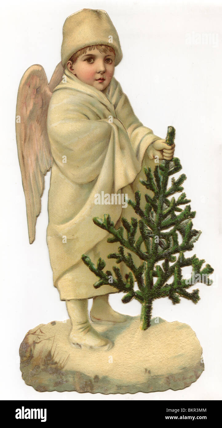 Illustration christmas tree angel hi-res stock photography and images ...