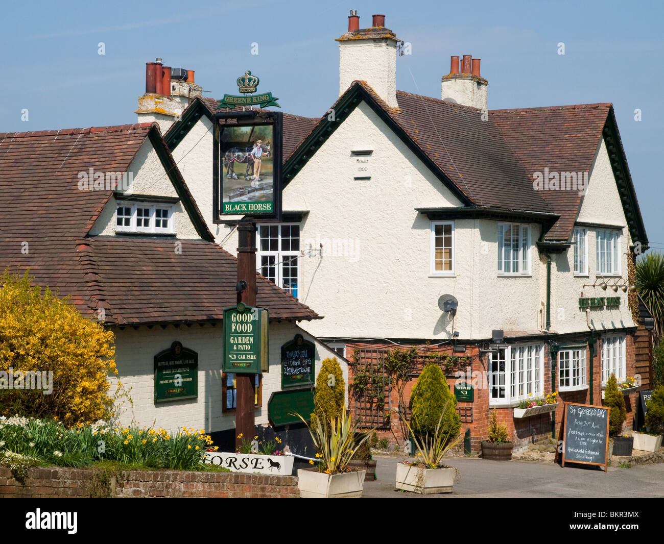 The Black Horse Pub, Foxton Leicestershire England UK Stock Photo - Alamy