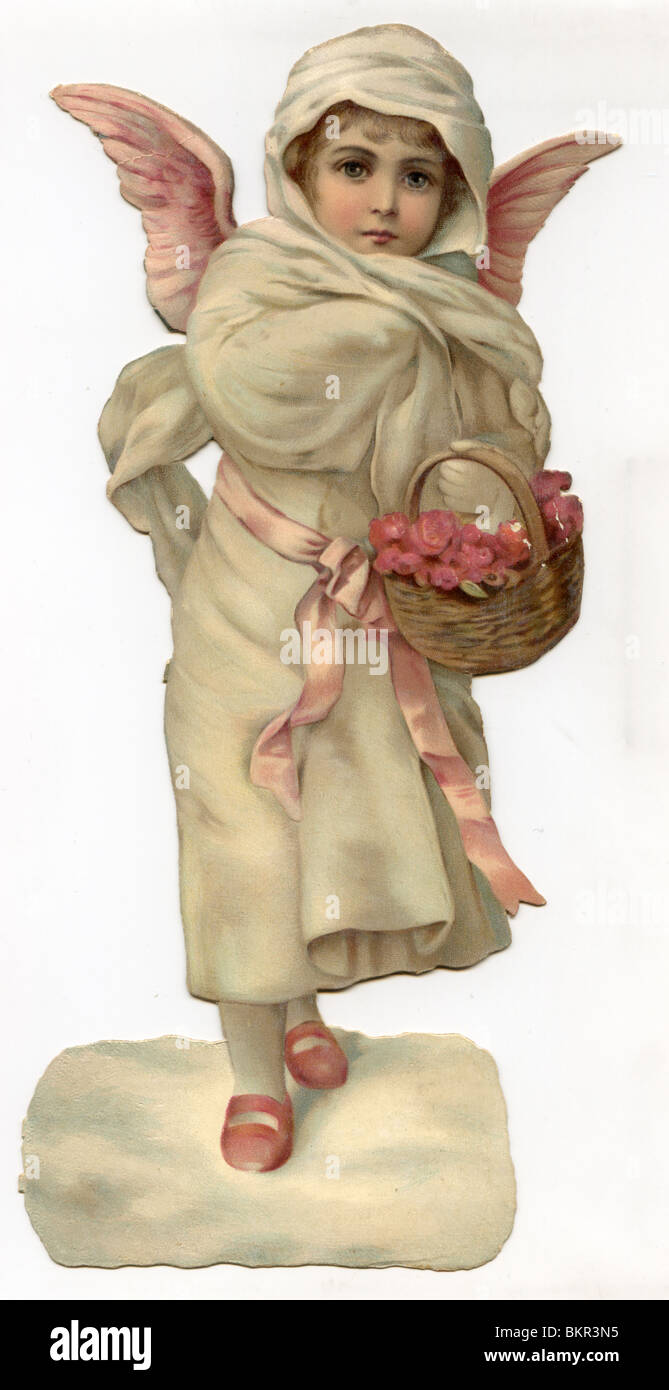 Angel holding flowers hi-res stock photography and images - Alamy