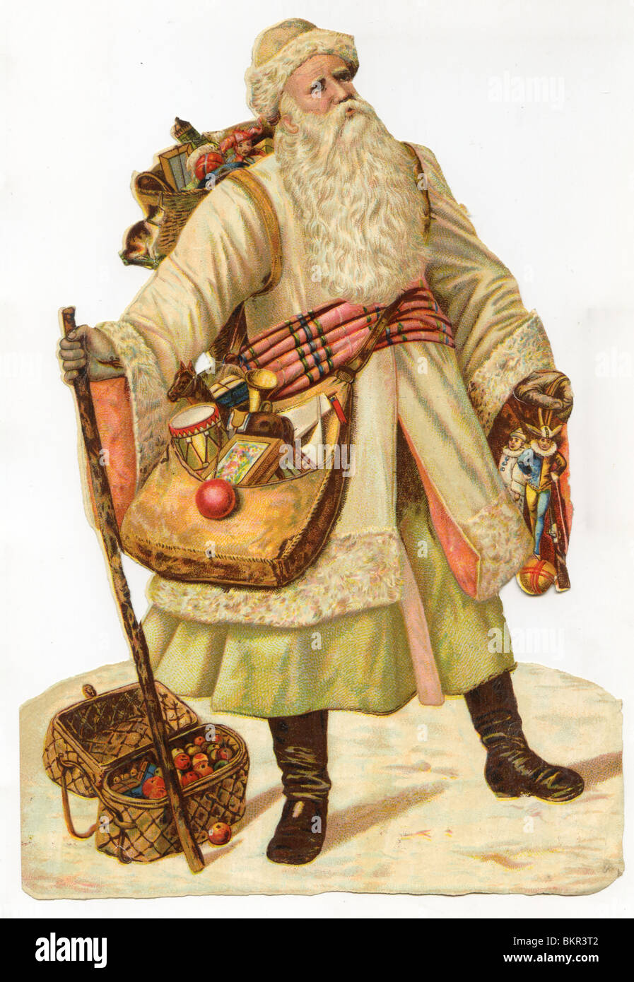 Father Christmas with Children's Toys Stock Photo - Alamy