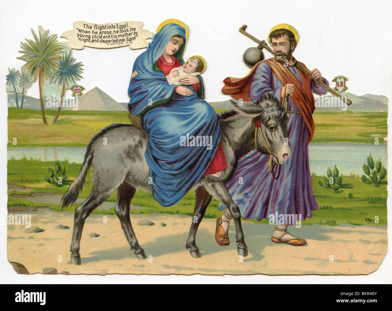Christmas Nativity Scene: The Flight into Egypt Stock Photo - Alamy