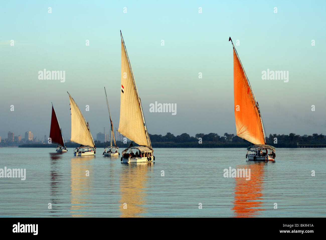 Feluccas on the Nile Stock Photo - Alamy