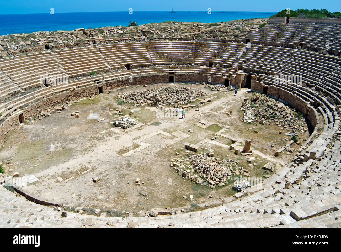 Libya, Leptis Magna. The amphitheatre at Leptis Magna Stock Photo - Alamy