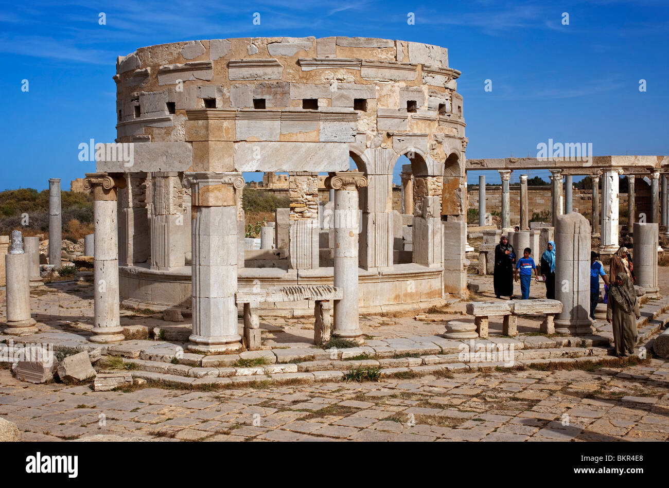 Libya, Leptis Magna. The market Stock Photo - Alamy