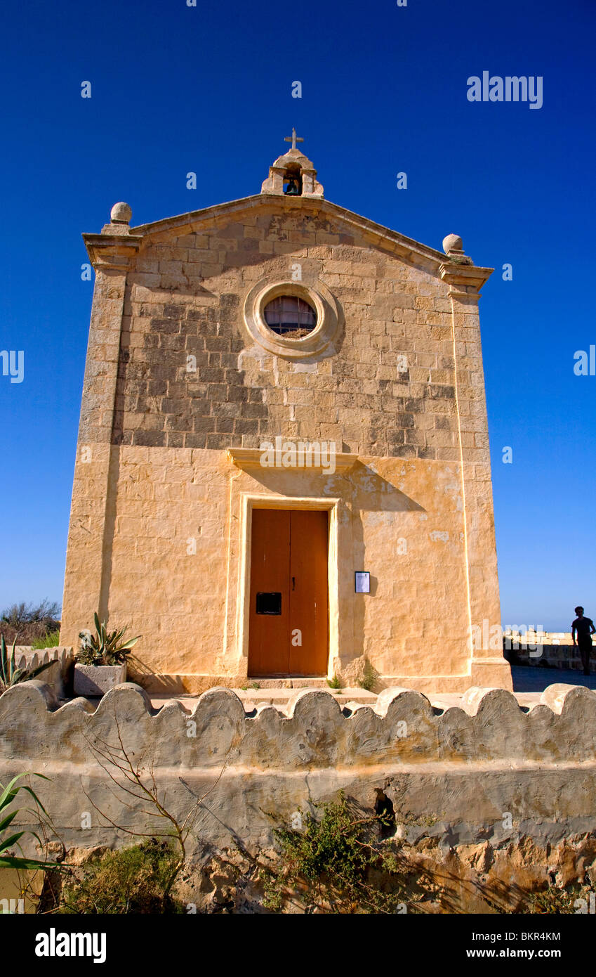 Malta, Gozo, Gharb; A small chapel in the suburbs of Gharb Stock Photo ...