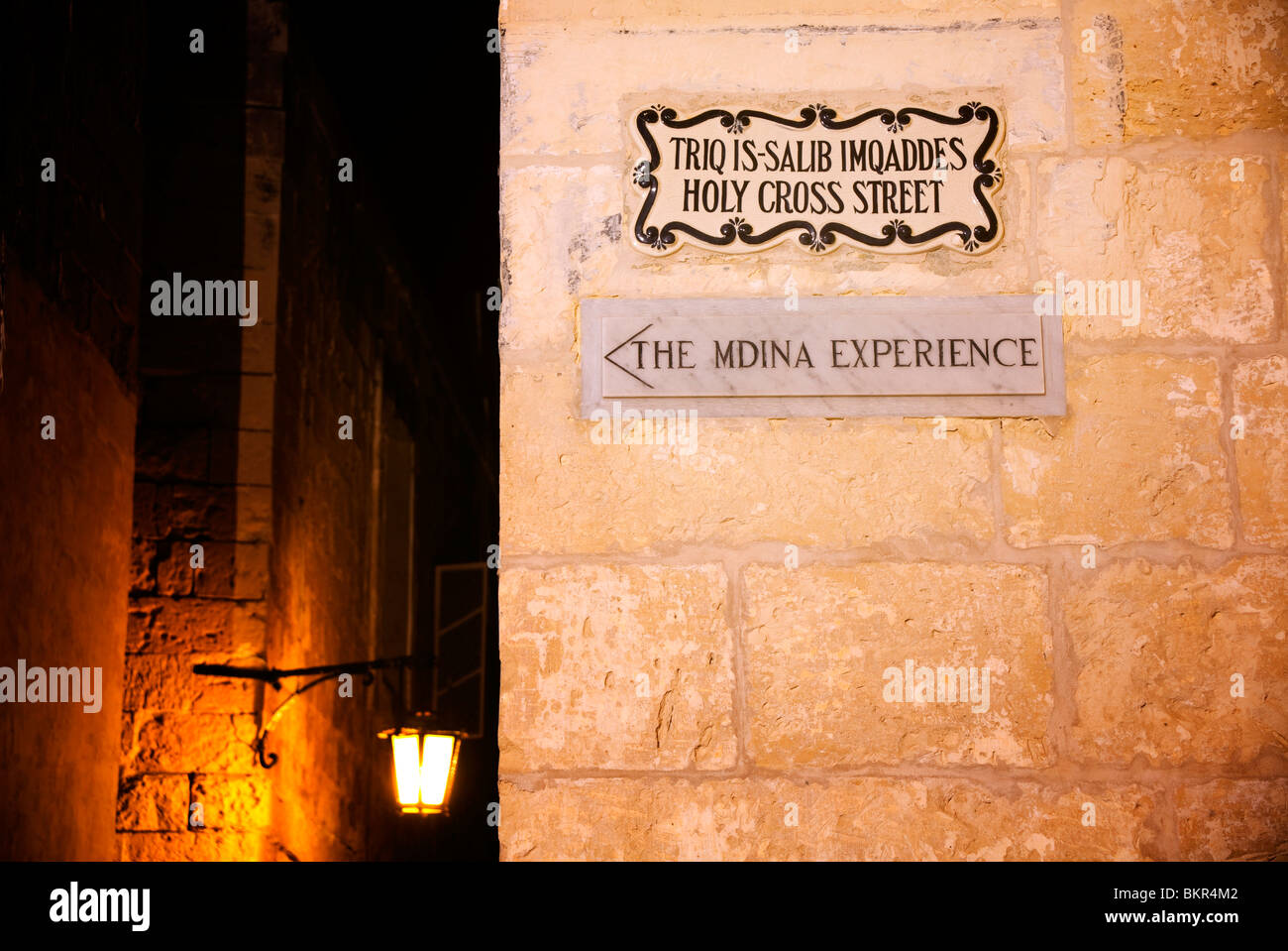 Malta, Mdina; A street sign in Malta's old capital, known as 'The ...