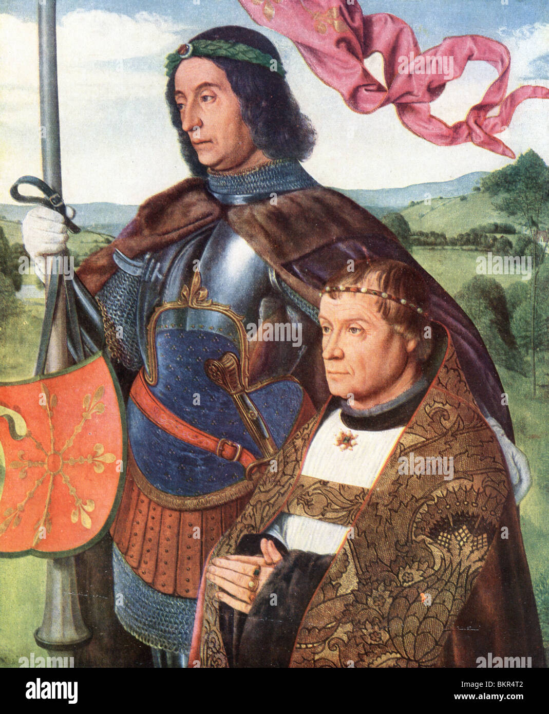 Saint Victor with a Donor Stock Photo - Alamy