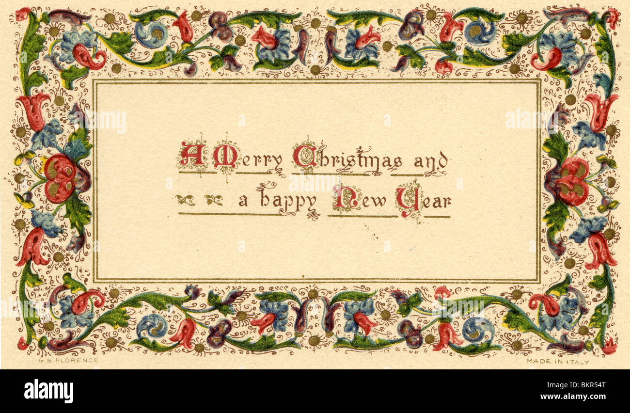 VICTORIAN CHRISTMAS CARD Stock Photo - Alamy