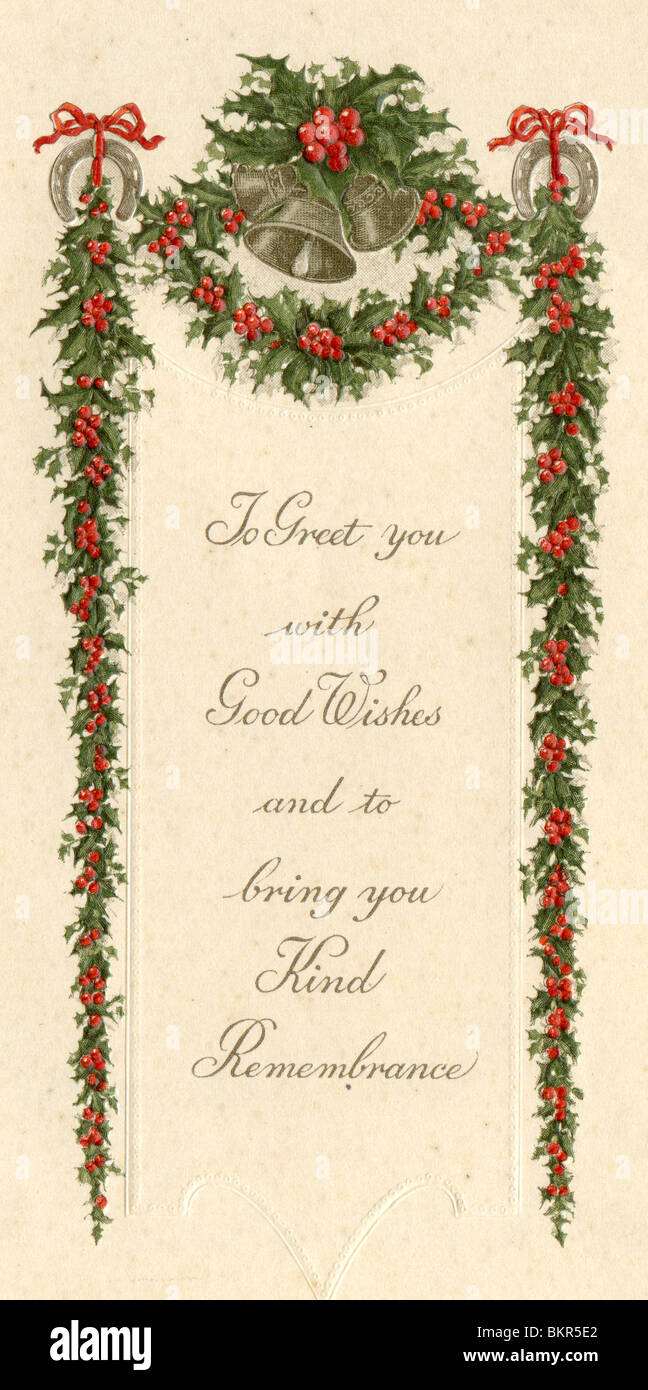 VICTORIAN CHRISTMAS CARD Stock Photo - Alamy