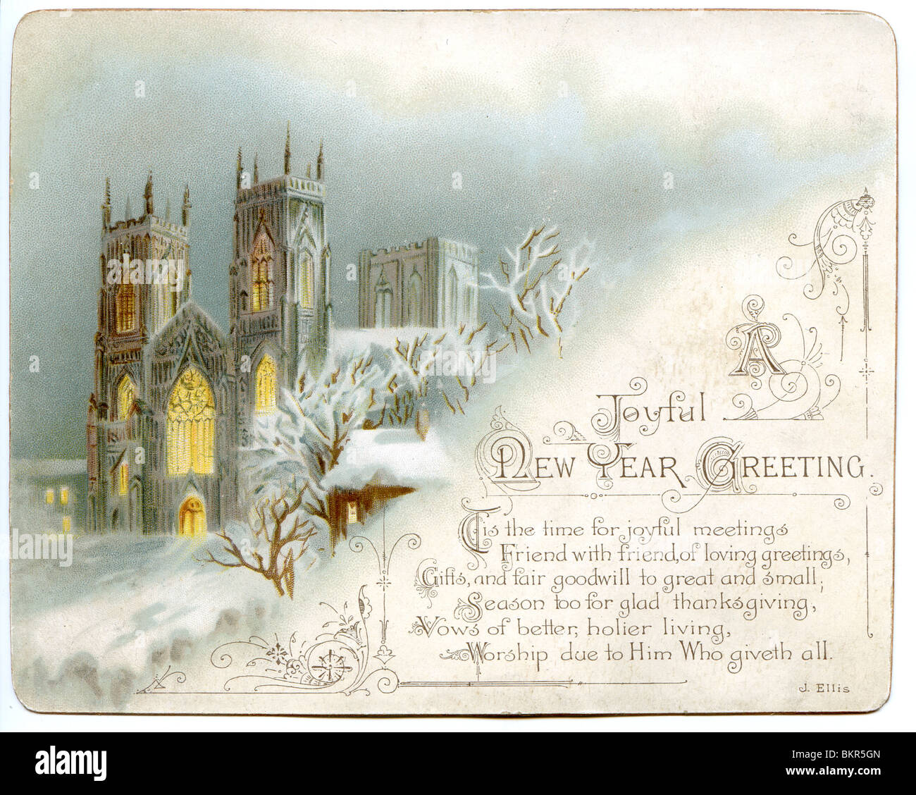 VICTORIAN CHRISTMAS CARD Stock Photo - Alamy