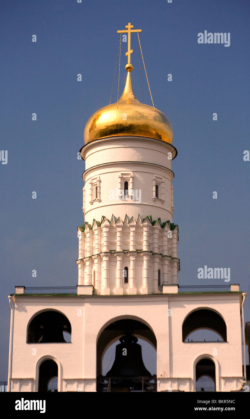 Russia, Moscow, Kremlin; Ivan the Great Bell Tower within the walls of ...