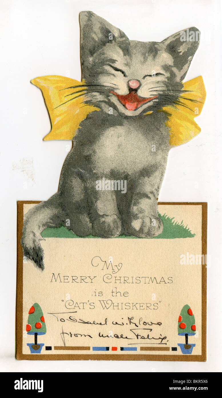 Victorian Christmas Cards Cats
