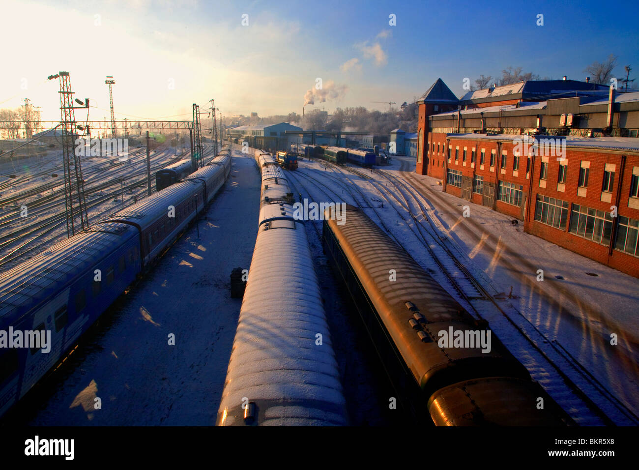Russia, Siberia, Irkutsk; Irkutsk station, which the Trans-Siberian ...