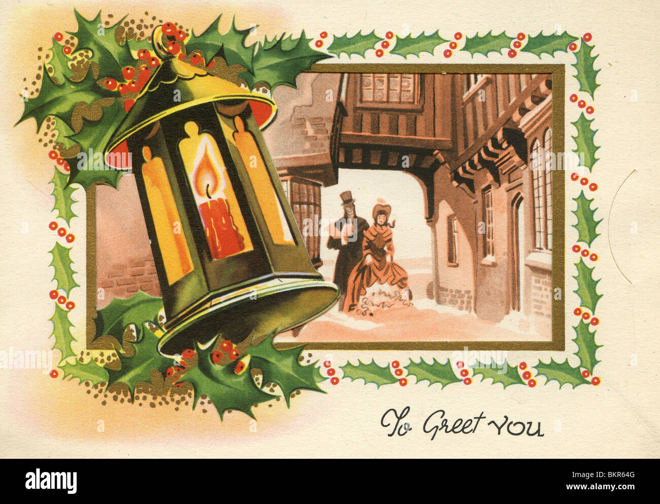 VICTORIAN CHRISTMAS CARD Stock Photo - Alamy