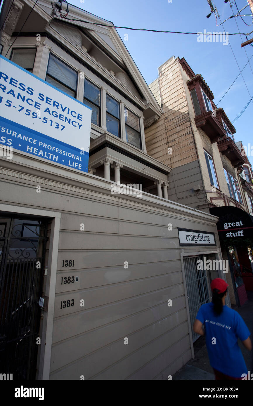 Craigslist.org Headquarters in Victorian House in San Francisco, USA ...