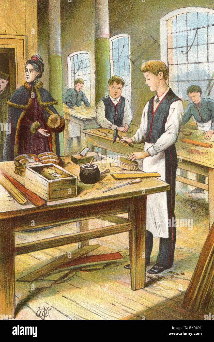 Carpentry Class at School Stock Photo - Alamy