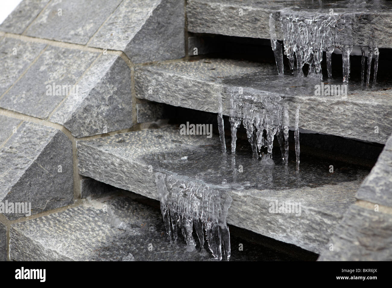 Icy steps at the church of San Giovanni Battista by Mario Botta, in ...