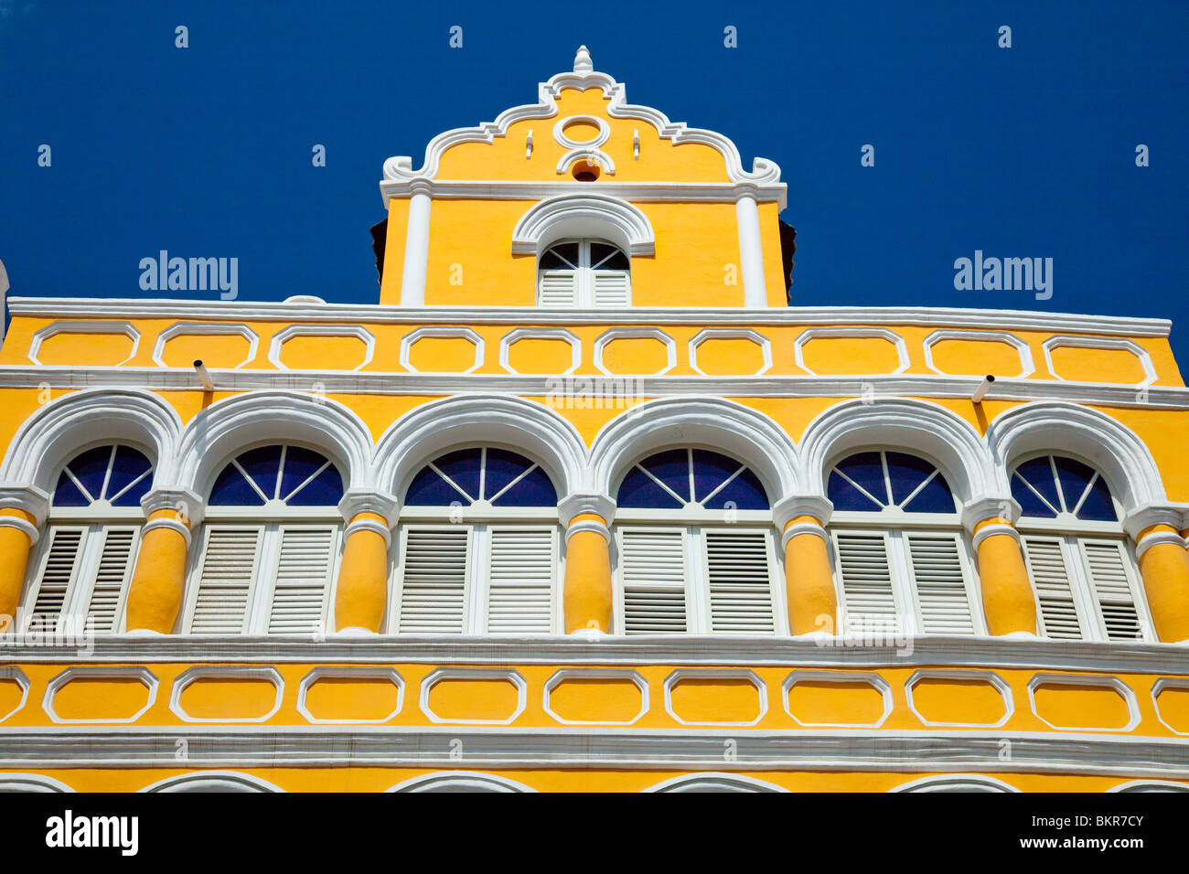 Dutch colonial architecture in Willemstad, Curacao, Netherland Antilles ...