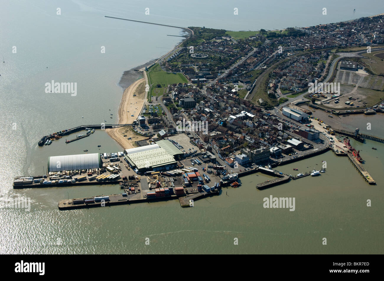 Aerial view cargo container ships hi-res stock photography and images ...