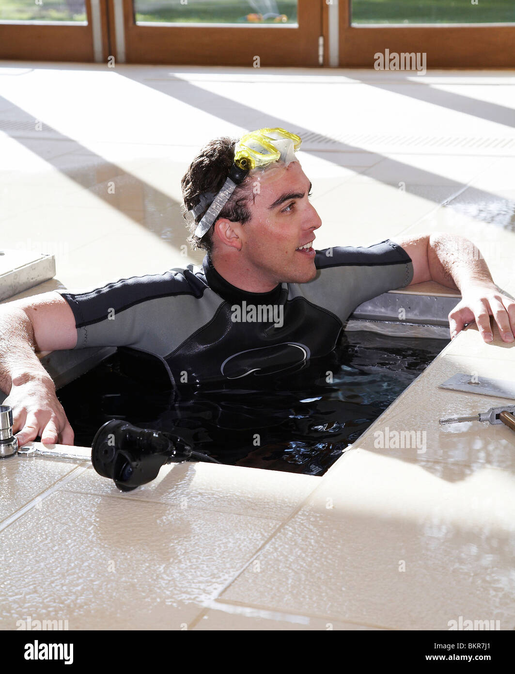 Submersible swimming pool tiled floor hi-res stock photography and ...