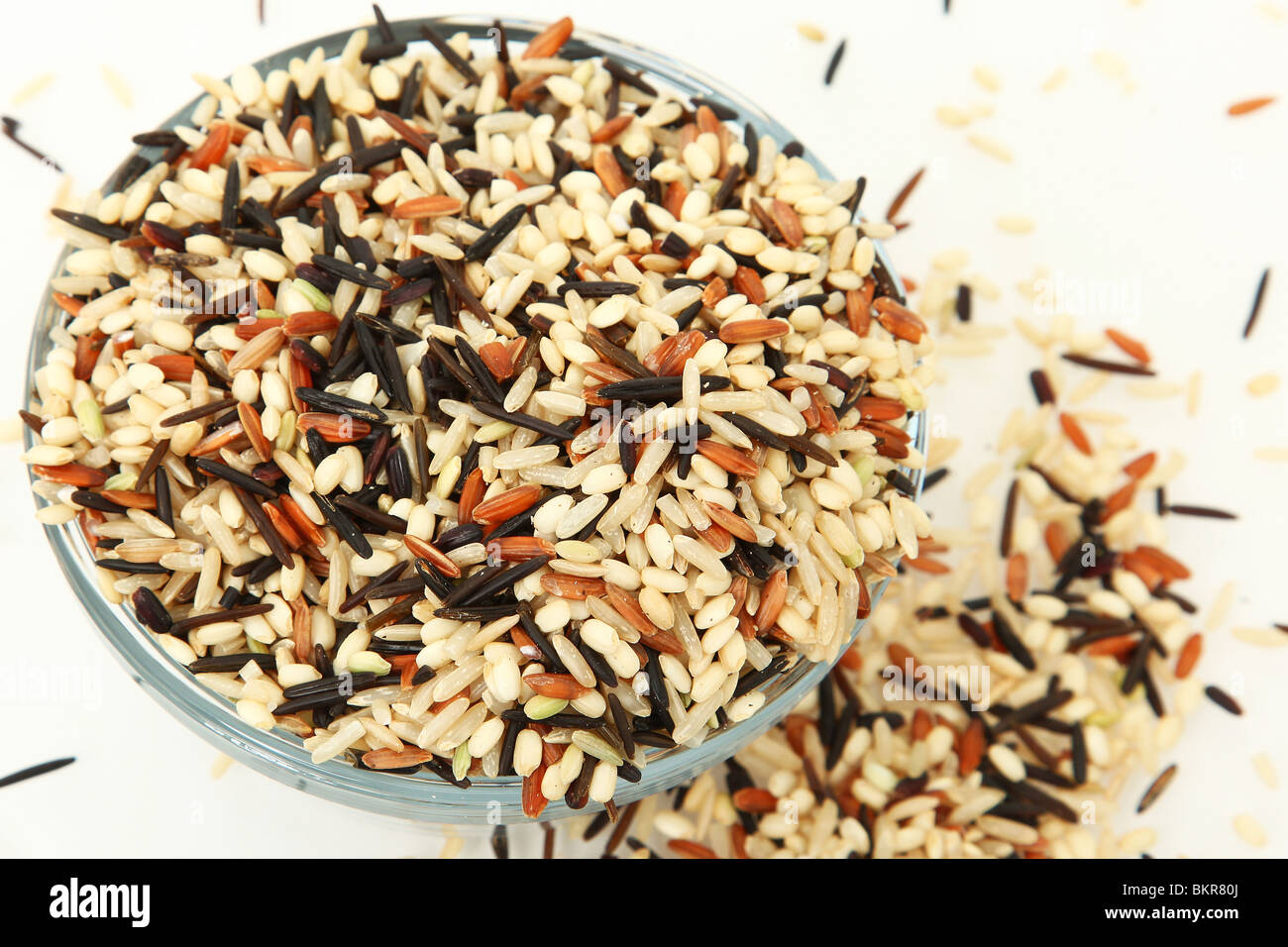 Spilling Bowl of Wild Rice Stock Photo - Alamy