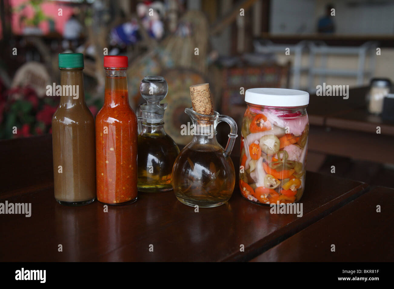 Hot pepper sauce sauces condiment condiments food hi-res stock ...