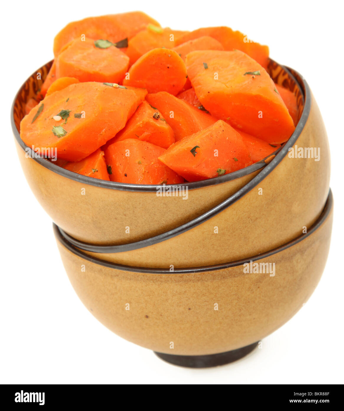 Bowl of homemade honey baked carrots Stock Photo - Alamy