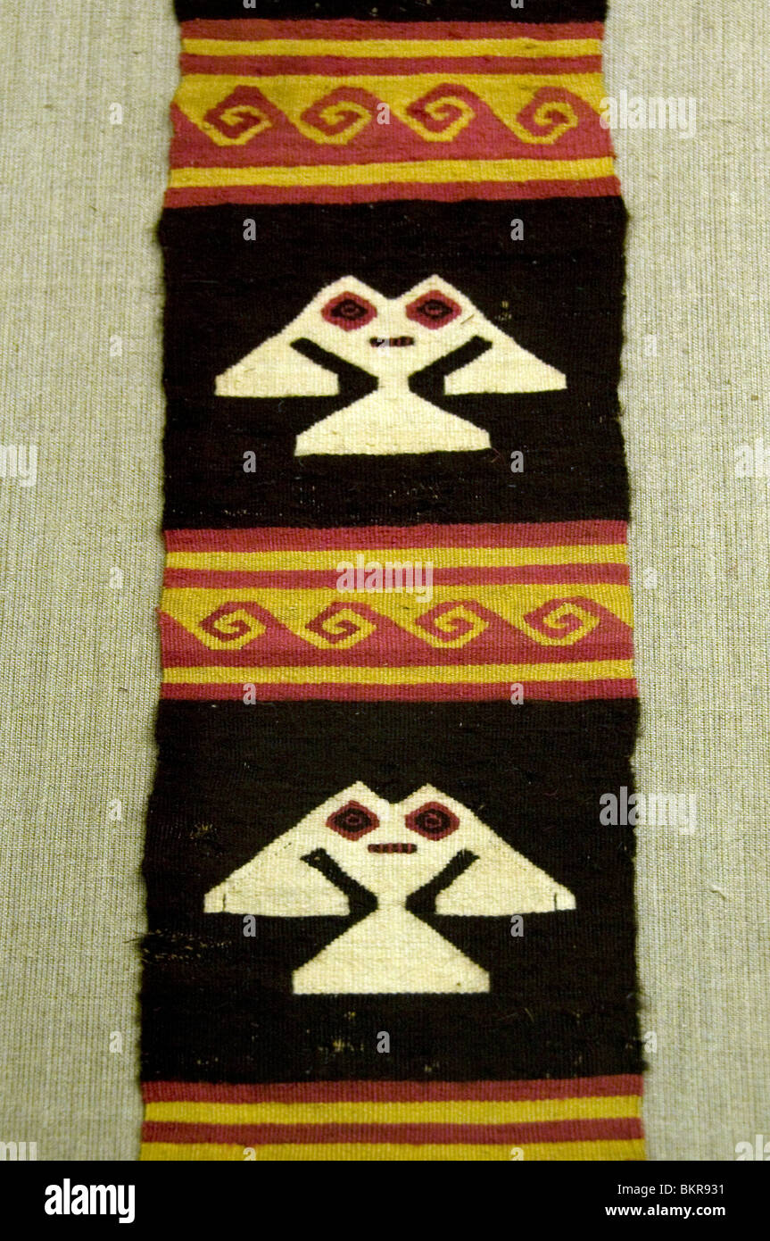 Teido Algadon Andes Peru Peruvian 1000 1400 AD cotton gauze fabric ...