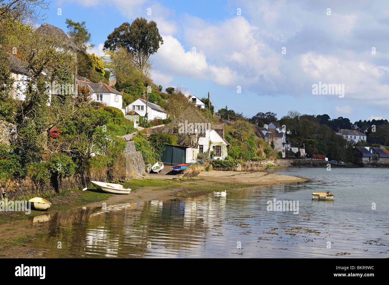 the peaceful helford village, cornwall, uk Stock Photo - Alamy