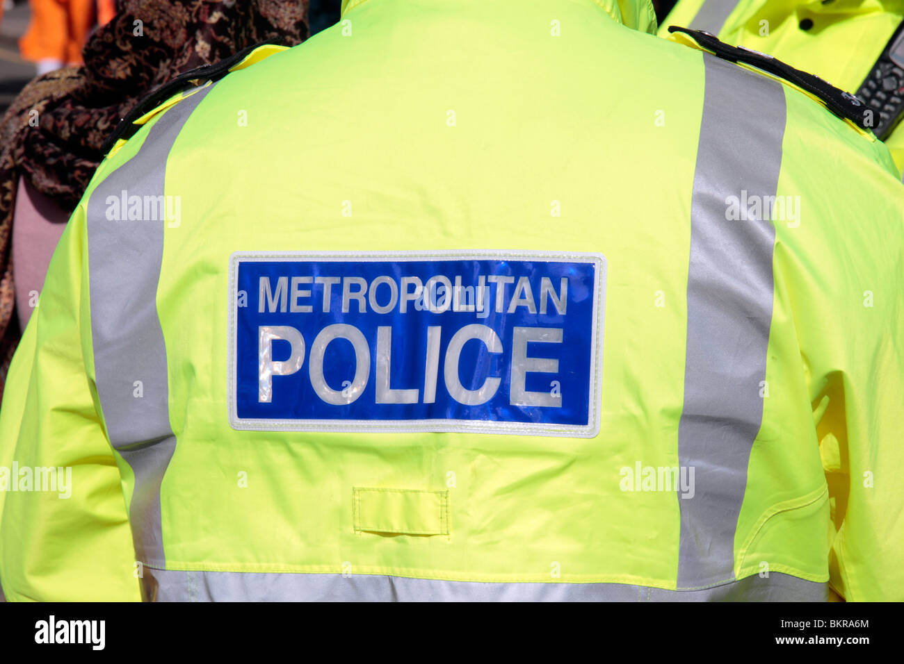 London police close up jacket hi-res stock photography and images - Alamy