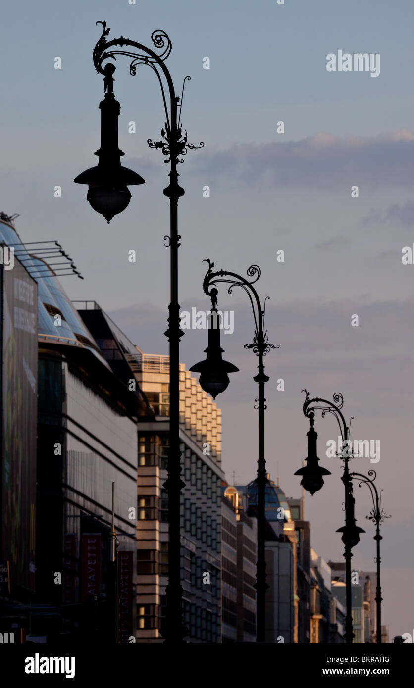 Berlin Friedrichstrasse street lamps Stock Photo - Alamy