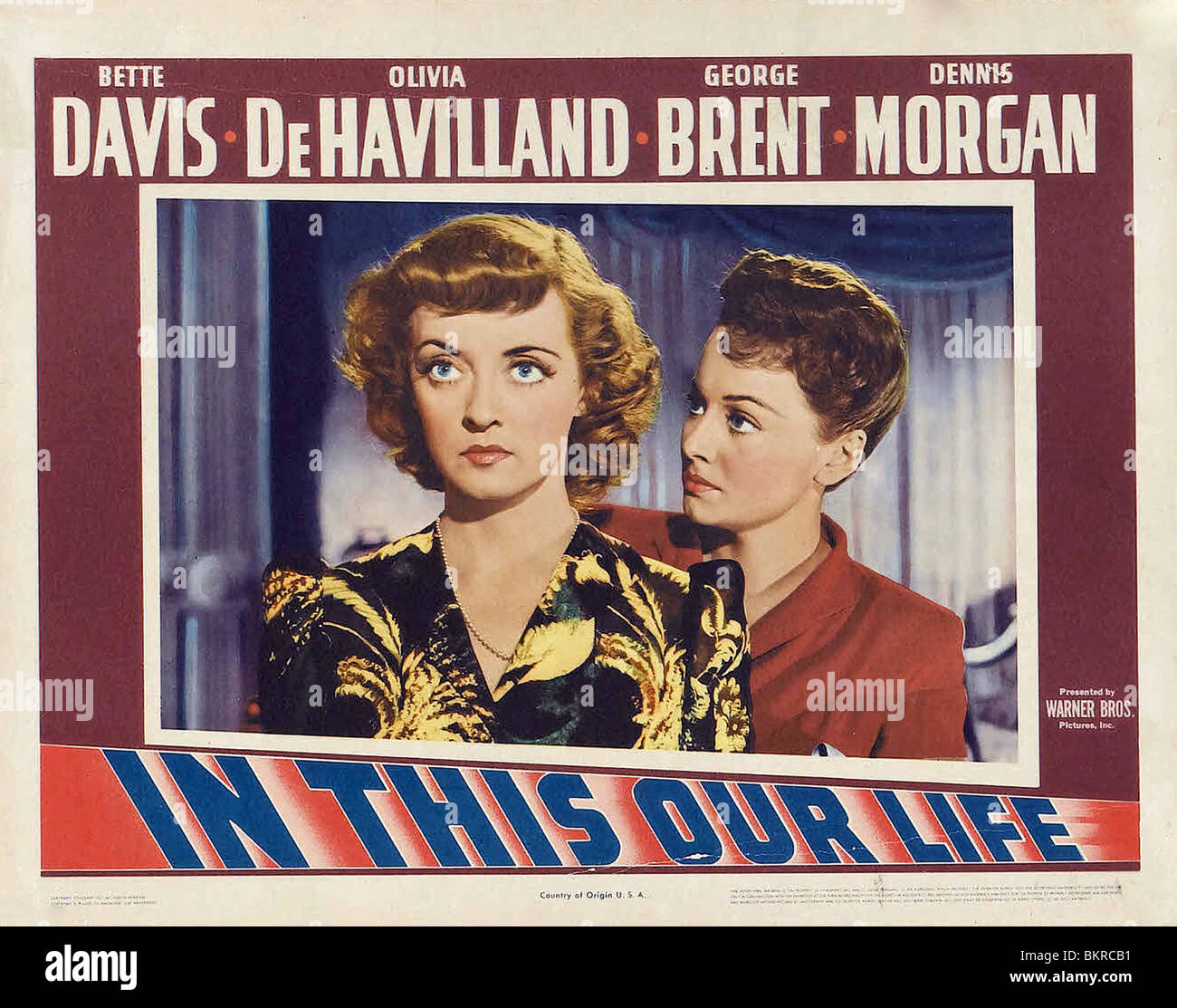 IN THIS OUR LIFE (1942) BETTE DAVIS JOHN HUSTON (DIR) 002 Stock Photo ...
