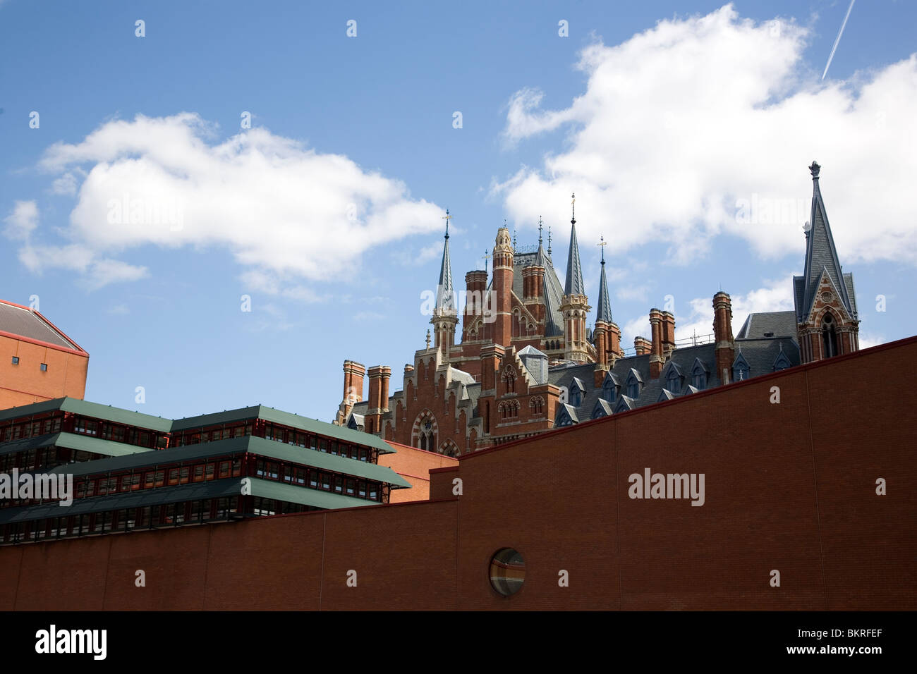 King's Cross St Pancras viewed behind British Library Stock Photo - Alamy