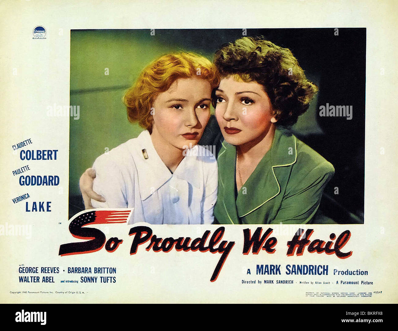 SO PROUDLY WE HAIL! (1943) POSTER MARK SANDRICH (DIR) 002 Stock Photo ...