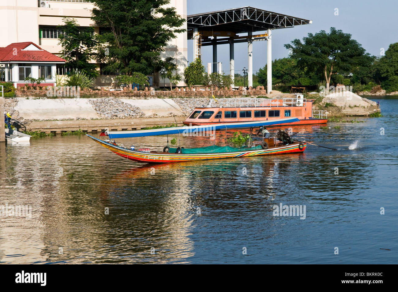 boat on the river. Chao Phraya river Stock Photo - Alamy
