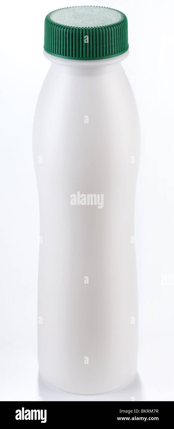 plastic bottle of milk on a white background Stock Photo - Alamy