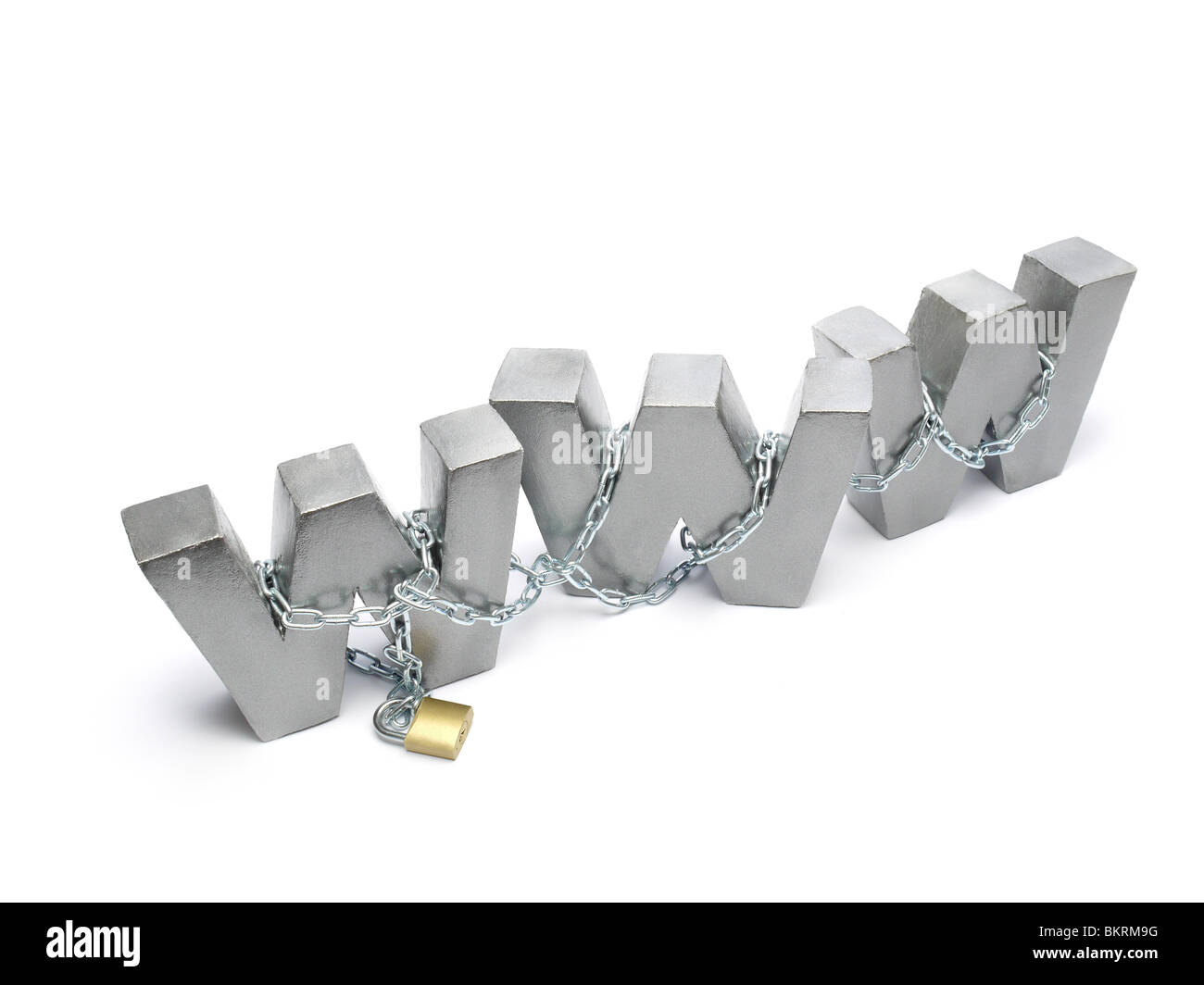 Chain letters word metal chain Cut Out Stock Images & Pictures - Alamy