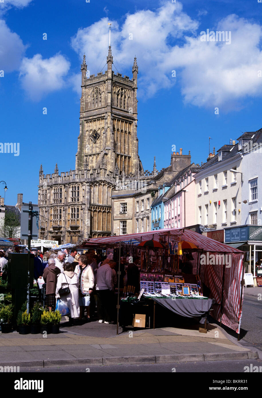 The Market Place in the centre of Cirencester, scene of the twice ...
