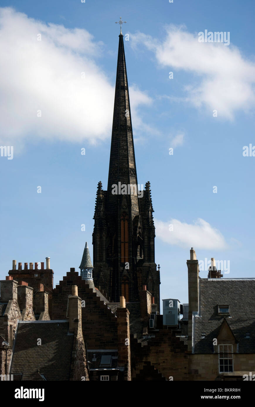 Church steeple (now The Hub ticket centre) from Edinburgh Castle ...