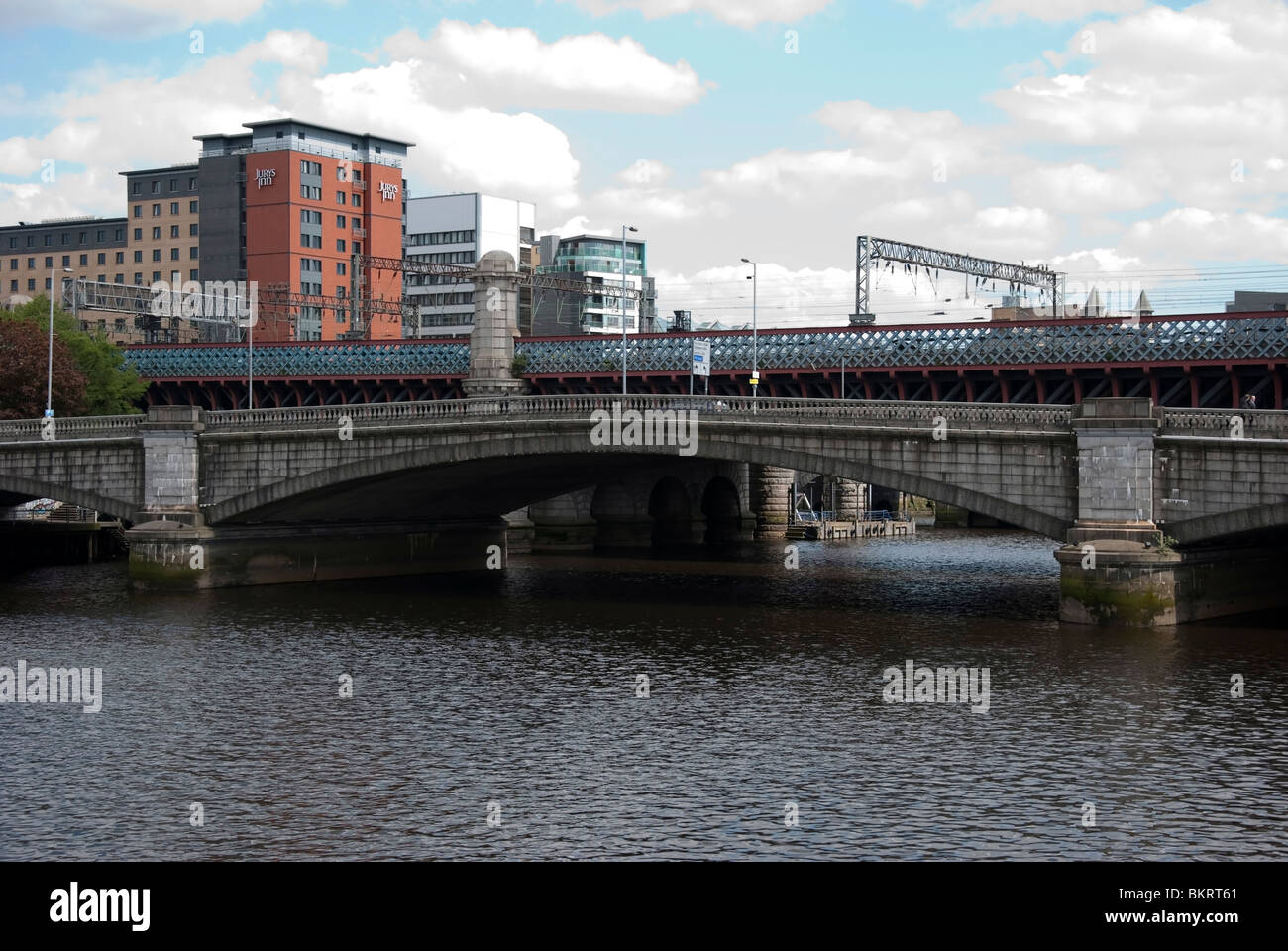 King George V & Caledonian Railway Bridges over River Clyde Glasgow ...