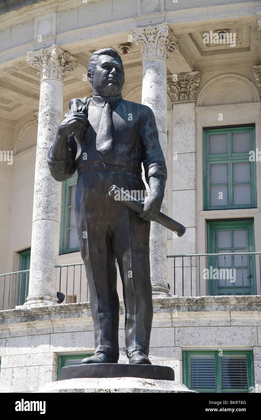 Statue of George Merrick outside Coral Gables City Hall, Coral Gables ...