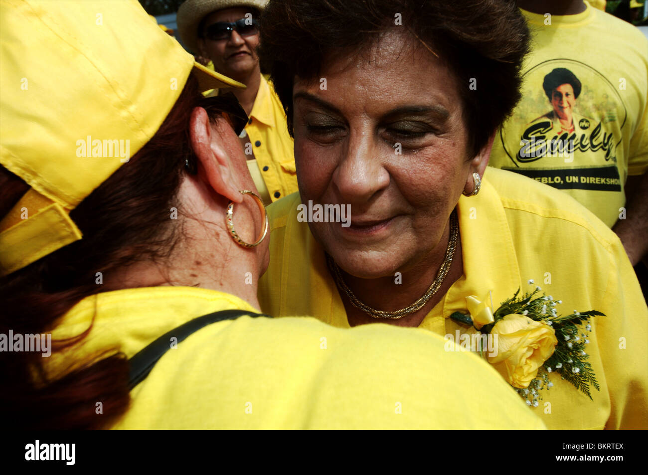 Curacao, Emily de Jongh Elhage of the PAR party during the elections of ...
