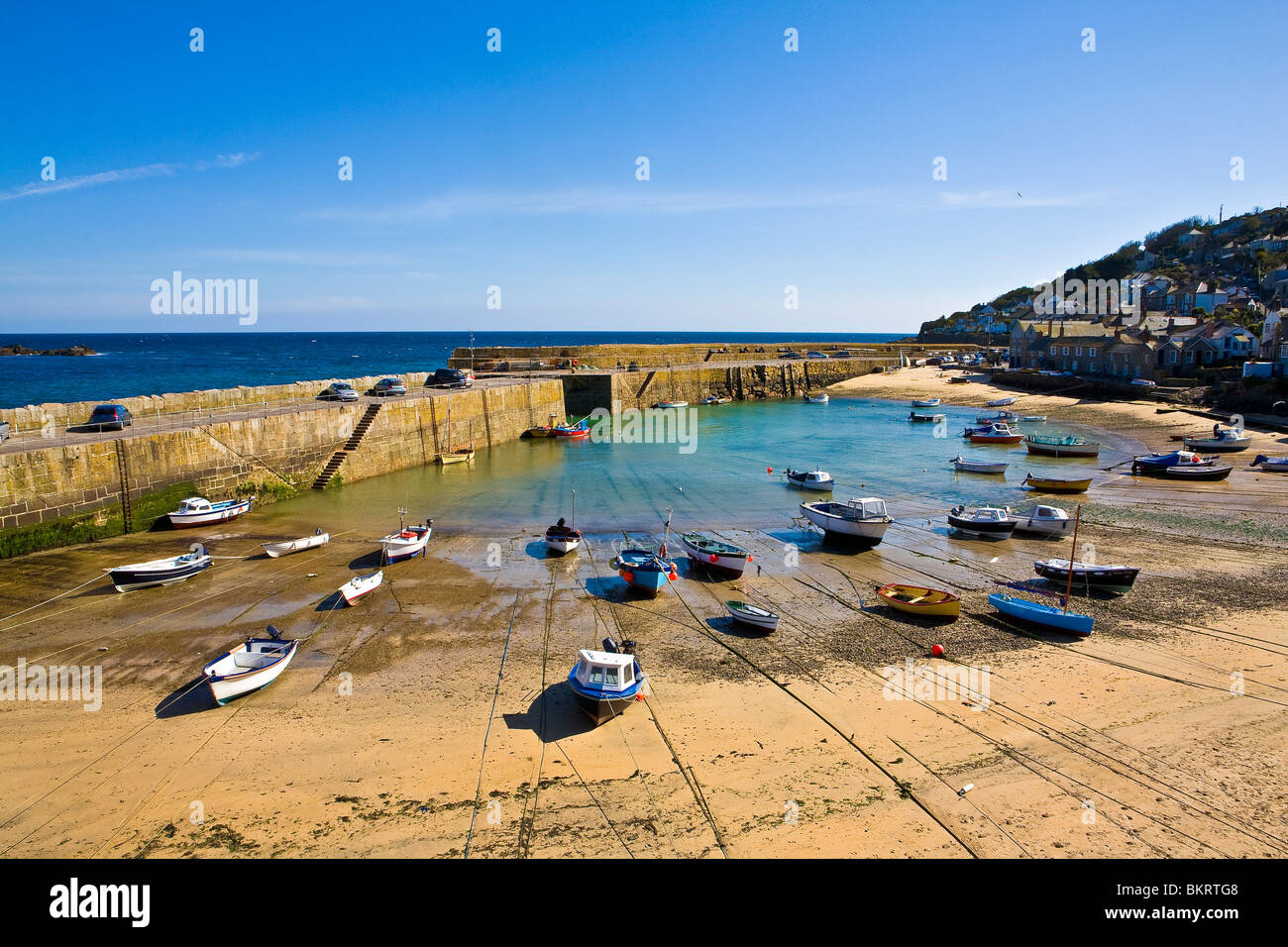 Mousehole Cornwall Harbour and Seafront Stock Photo - Alamy