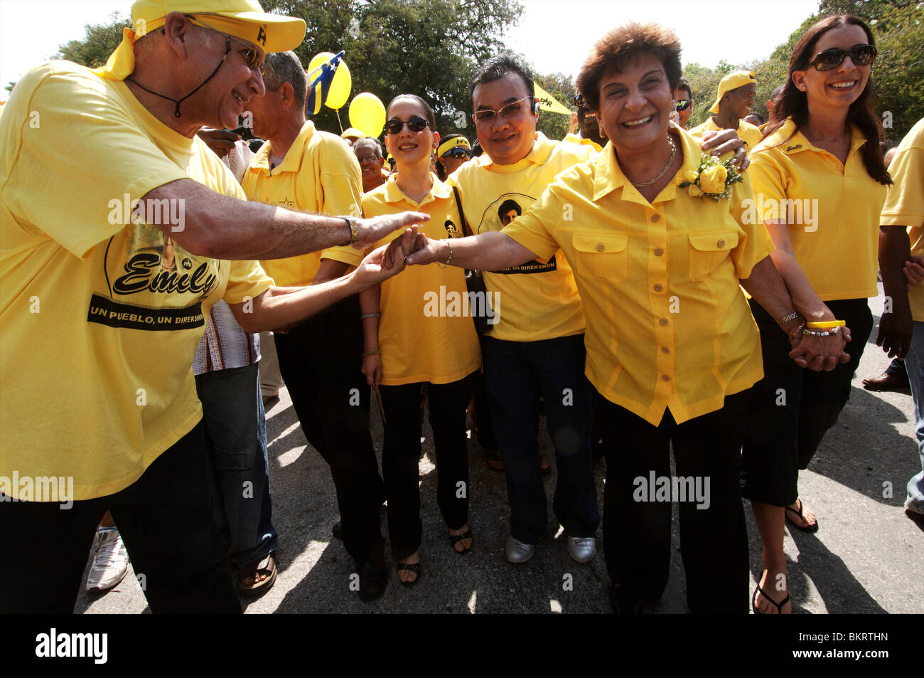 Curacao, Emily de Jongh Elhage of the PAR party during the elections of ...