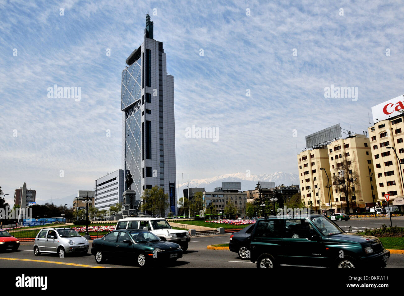 Telefonica tower, Santiago, Chile Stock Photo - Alamy