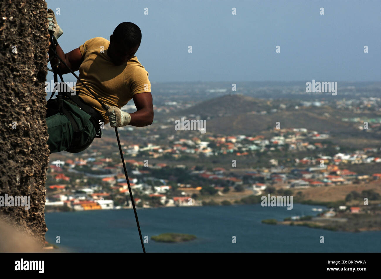 Curacao, Antmil recruts are training on Seru Pretu mountain Stock Photo ...