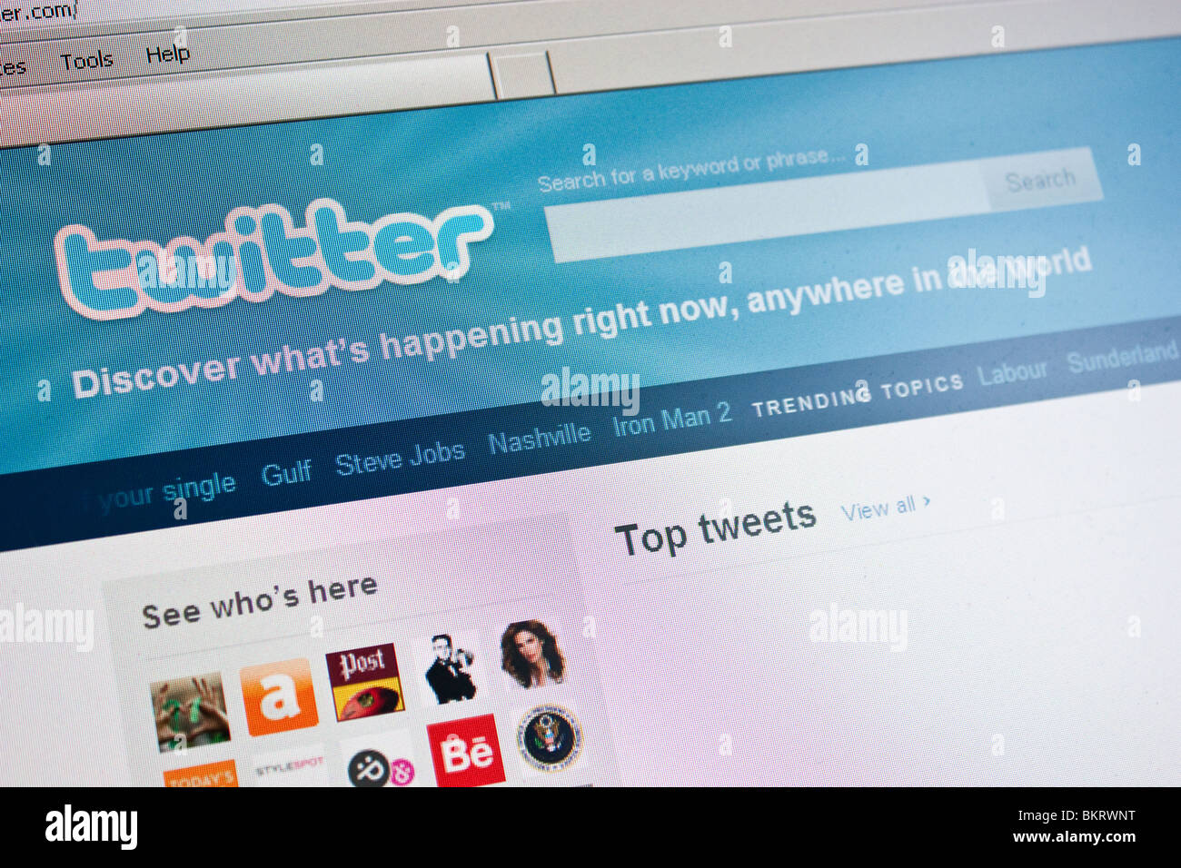 twitter online computer screen Stock Photo - Alamy