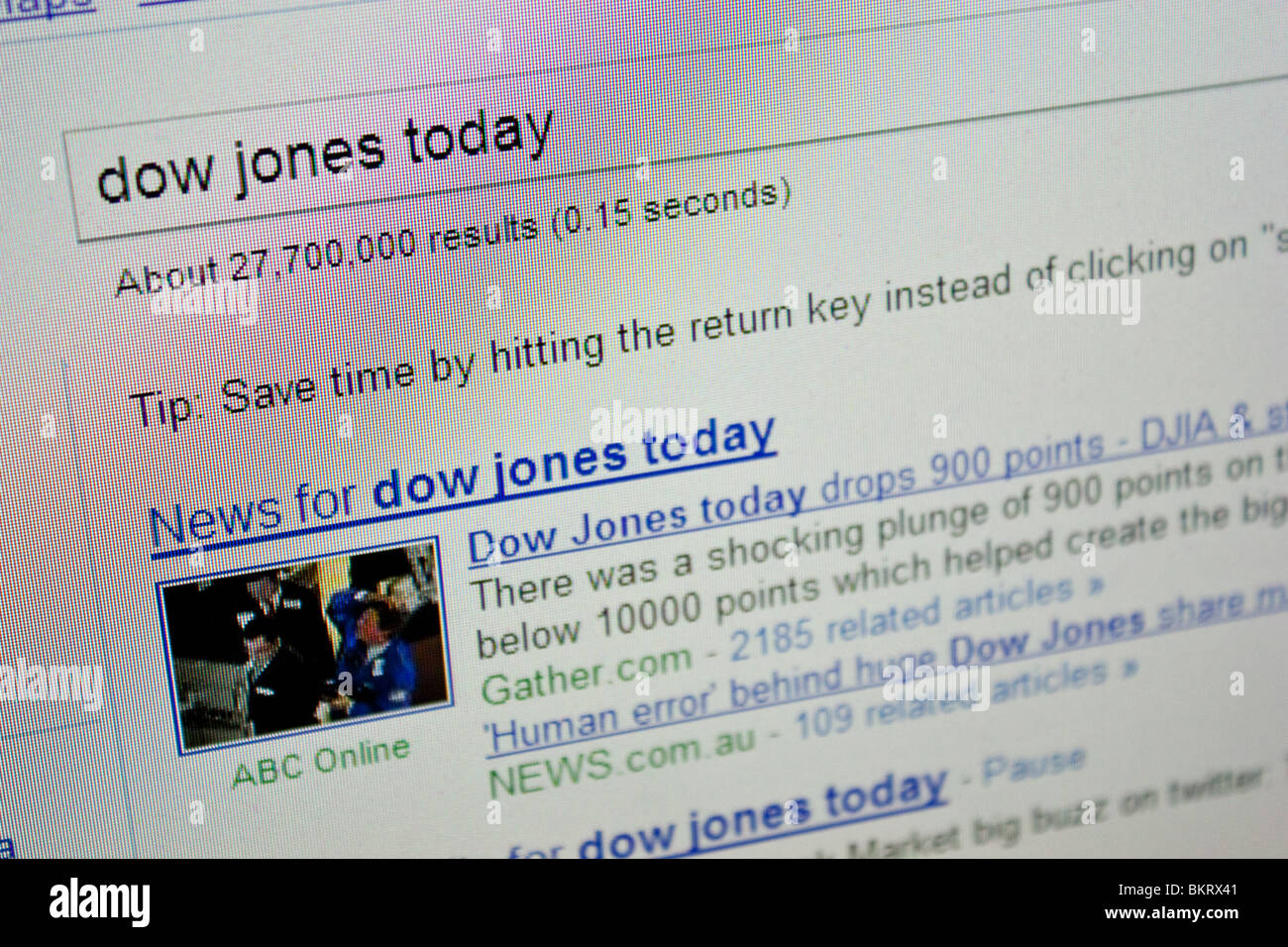 Dow jones drops hi-res stock photography and images - Alamy
