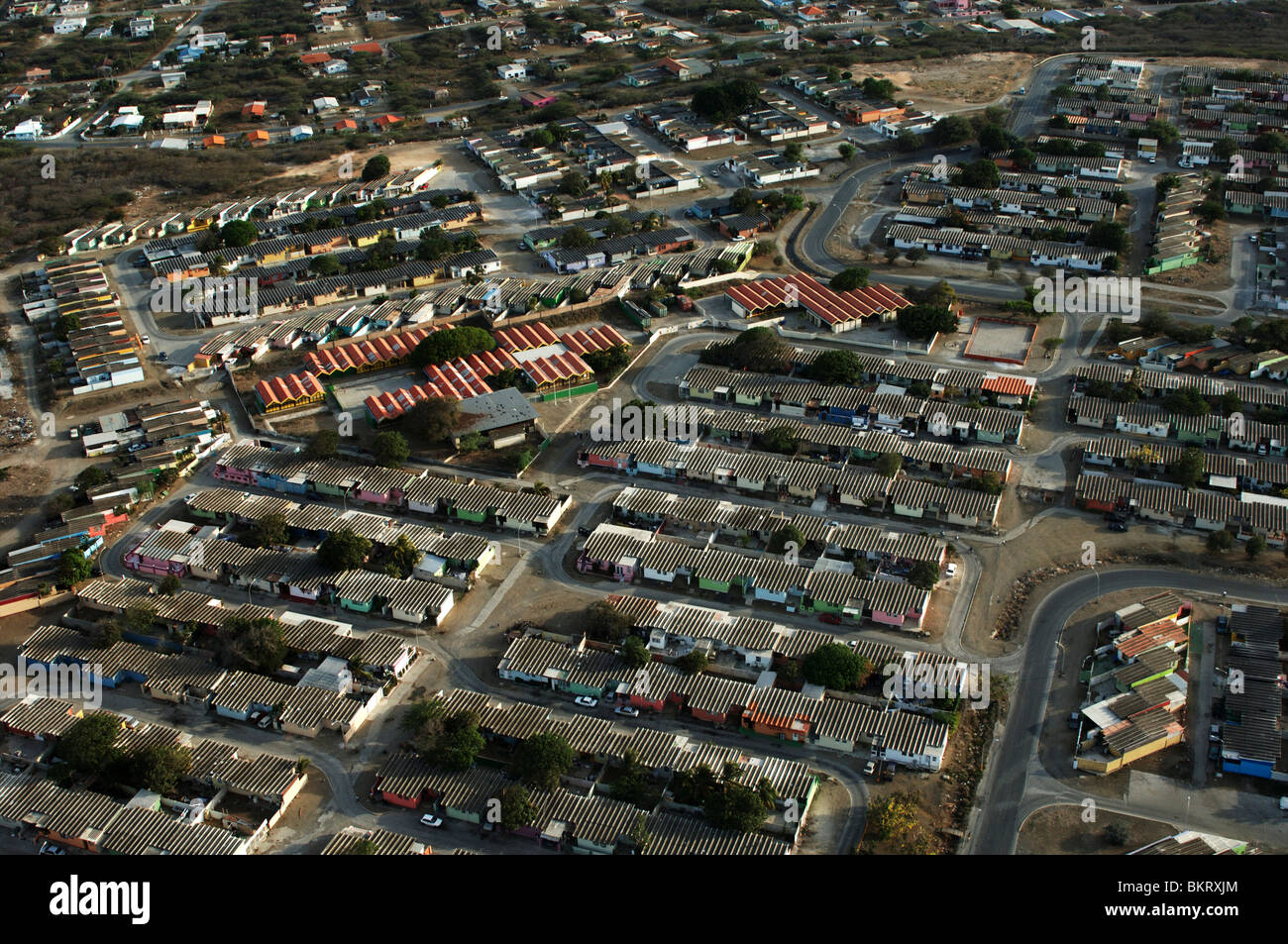 Curacao, aerial view of seru fortuna Stock Photo - Alamy