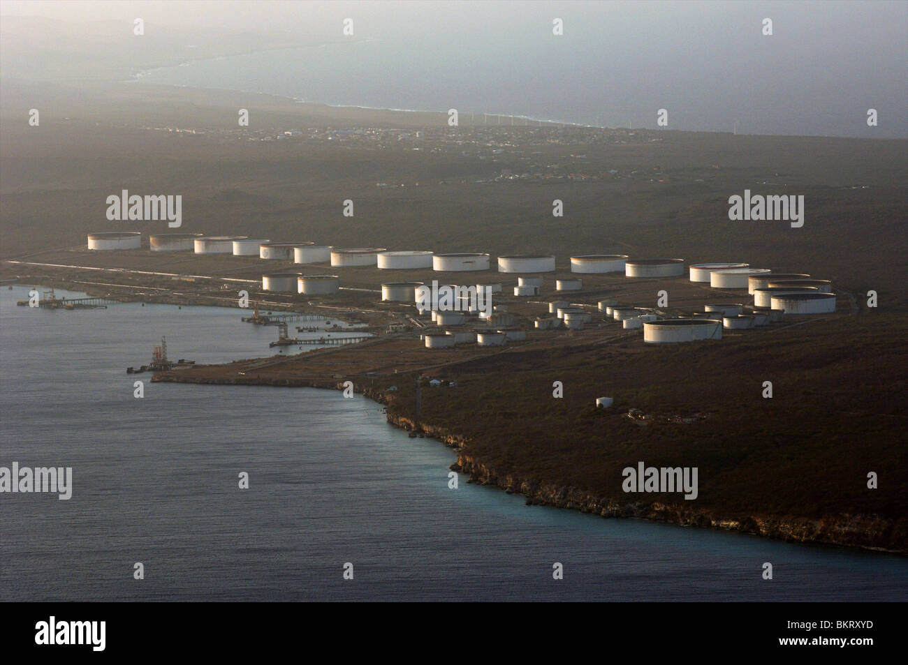 Curacao, oil storage of PdVSA Stock Photo - Alamy